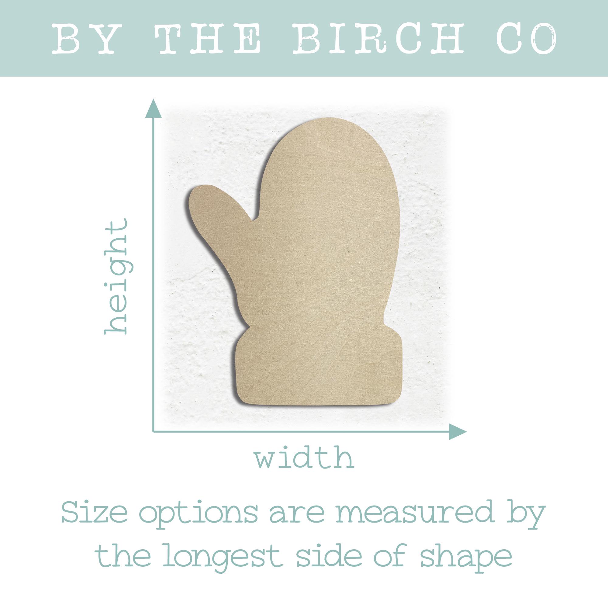 Laser Cut Mitten Blank: Unfinished Wood Christmas Craft – bythebirch